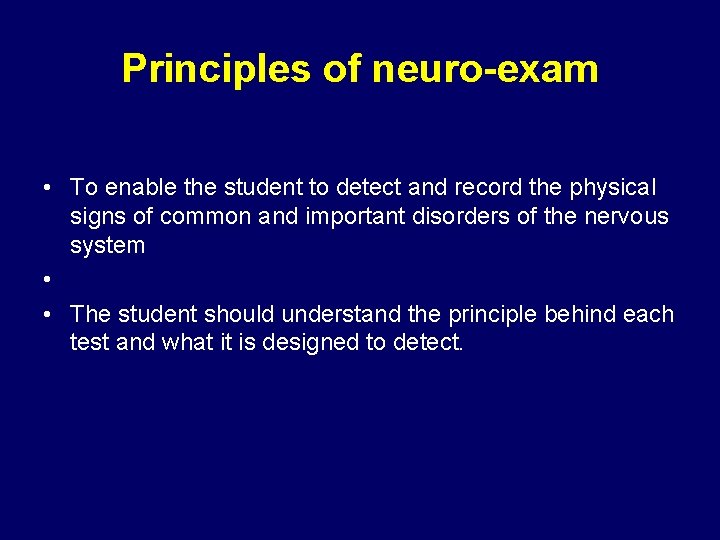 Basics of neuroexam Neurology is Stroke Vertebrogenic disorders