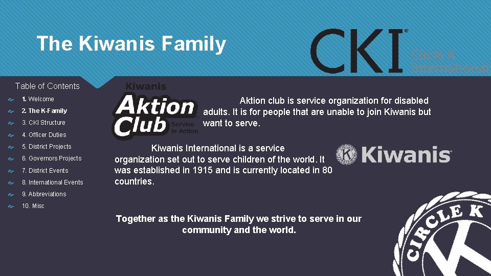 CKI Officer Training Made and Prepared by Andrew