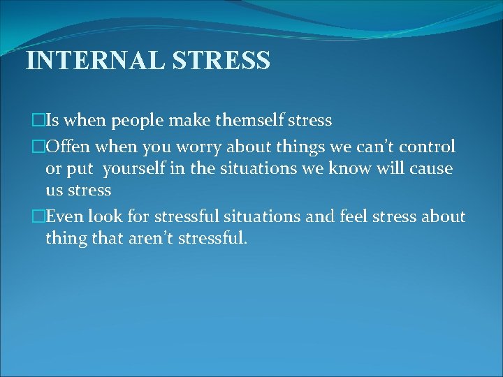 STRESS A SERIOUS PROBLEM GROUP HOLD ON TOGETHER