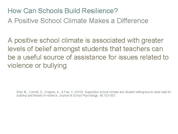 Building Resilience in Children and Young People How
