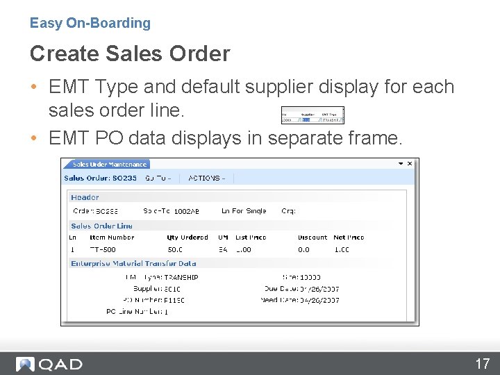 Easy OnBoarding Enterprise Material Transfer EMT Process Easy