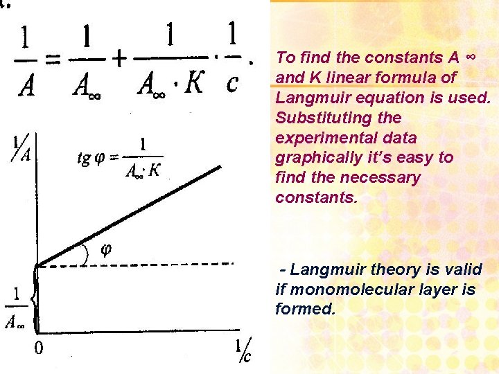 Physical chemistry of surface phenomena Basics of adsorptive