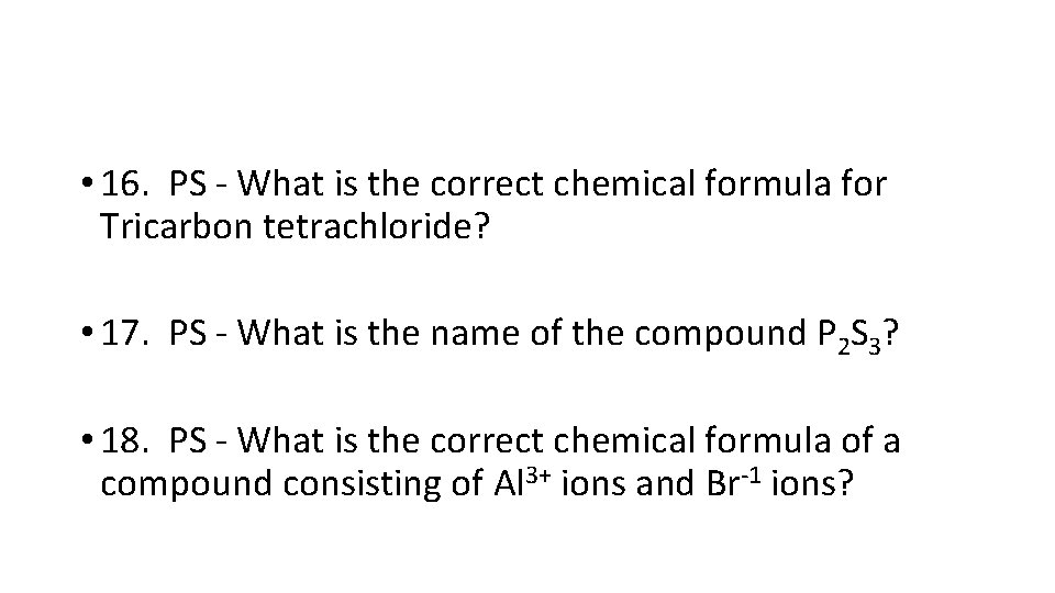 Naming chemical compounds gallery walk By Chivas Spivey