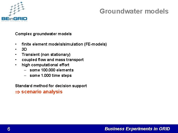 Business Experiment 06 Groundwater Modelling Providing better forecast