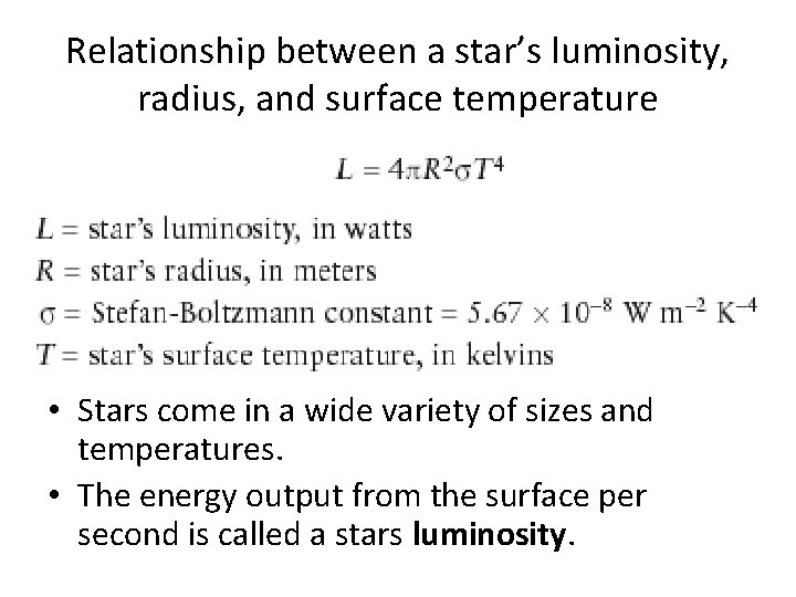 Stellar Classification How we know We learn about