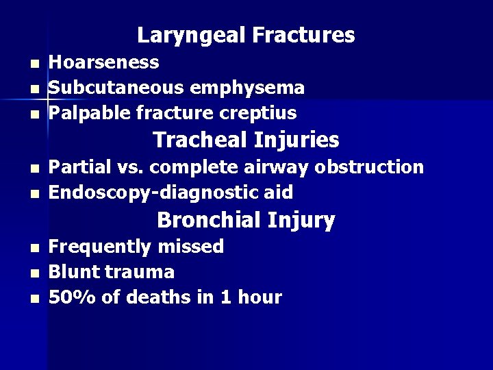 Advanced Trauma Life Support Thoracic Trauma Objectives AIdentify