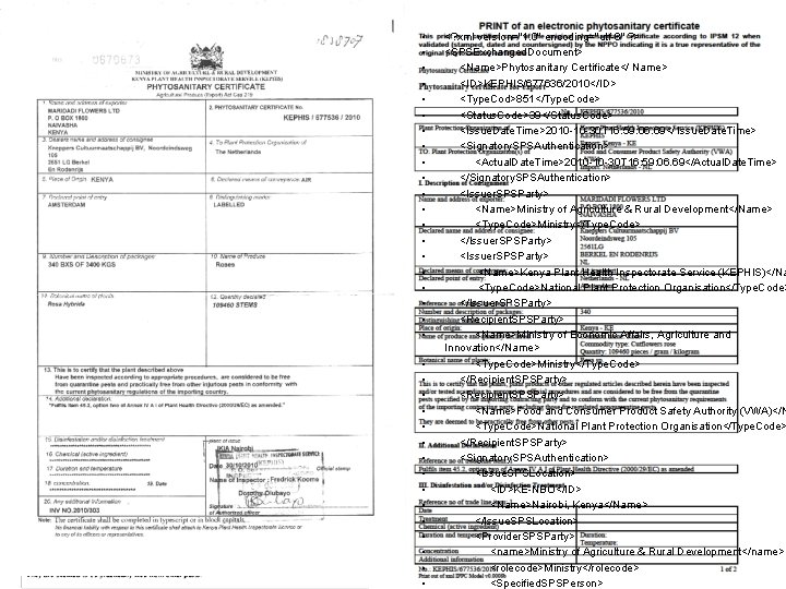 Electronic certification status of IPPC e Phyto developments