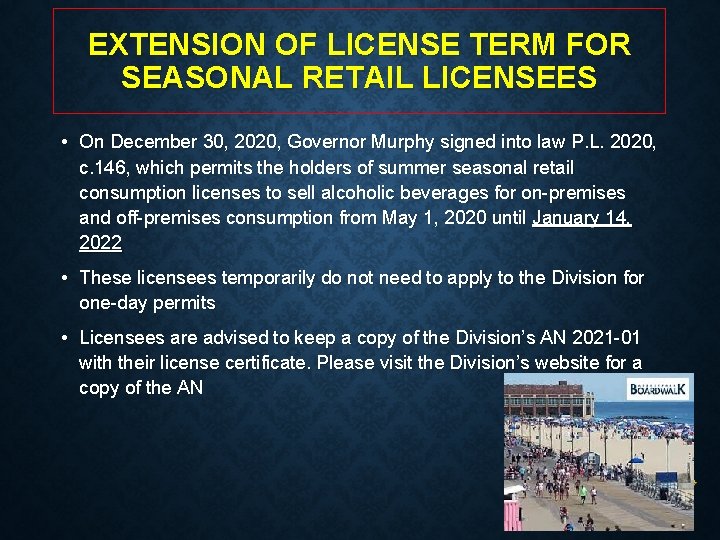 NEW JERSEY DIVISION OF ALCOHOLIC BEVERAGE CONTROL Licensee