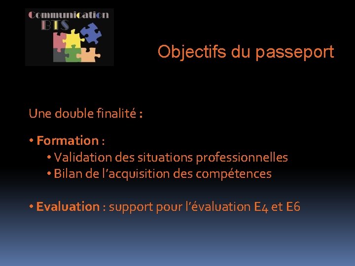 LE PASSEPORT PROFESSIONNEL BREVET DE TECHNICIEN SUPRIEUR COMMUNICATION