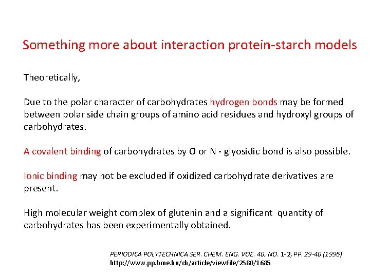 Lecture 10 Proteincarbohydrate and proteinlipid interactions in food