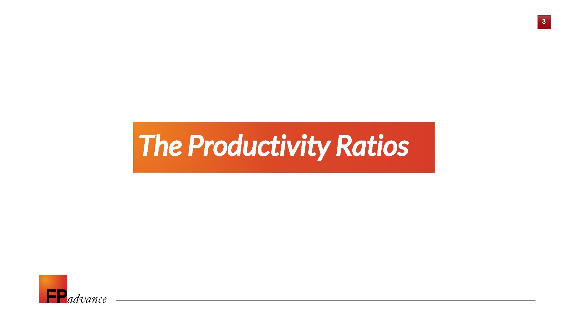 Video Module The Productivity Ratios Brett Davidson Founder