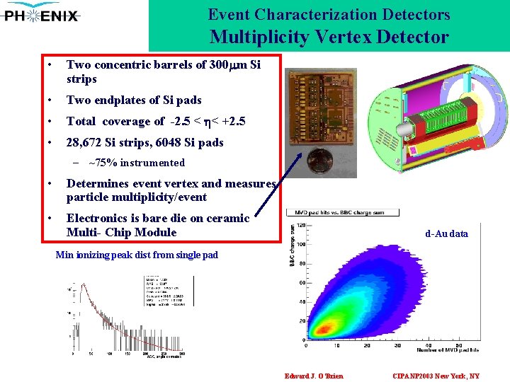 Overview of the PHENIX Experiment Dr Edward J