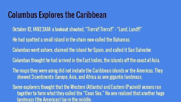 Exploring the Americas Lesson 1 The Growth of