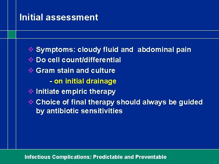 Infections in PD Prevention and Management Infectious Complications