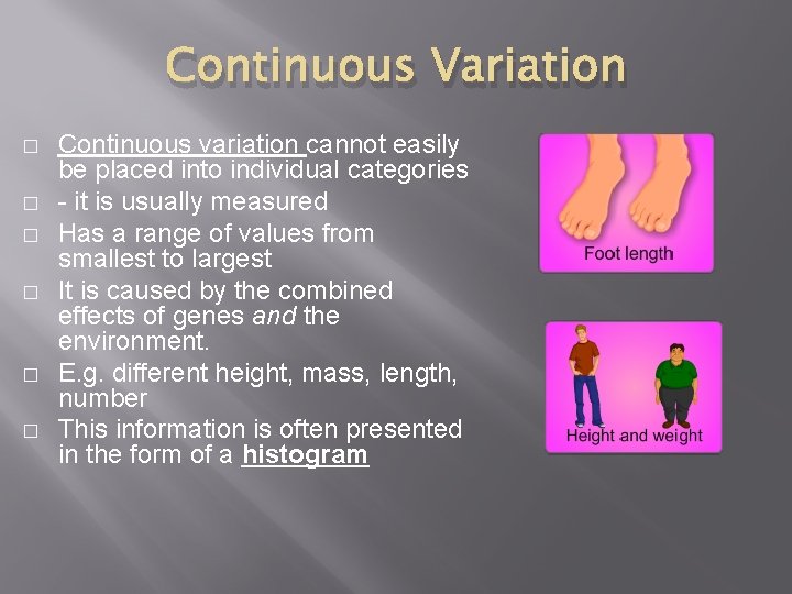 SECTION 5 VARIATION National 4 5 Multicellular Organisms