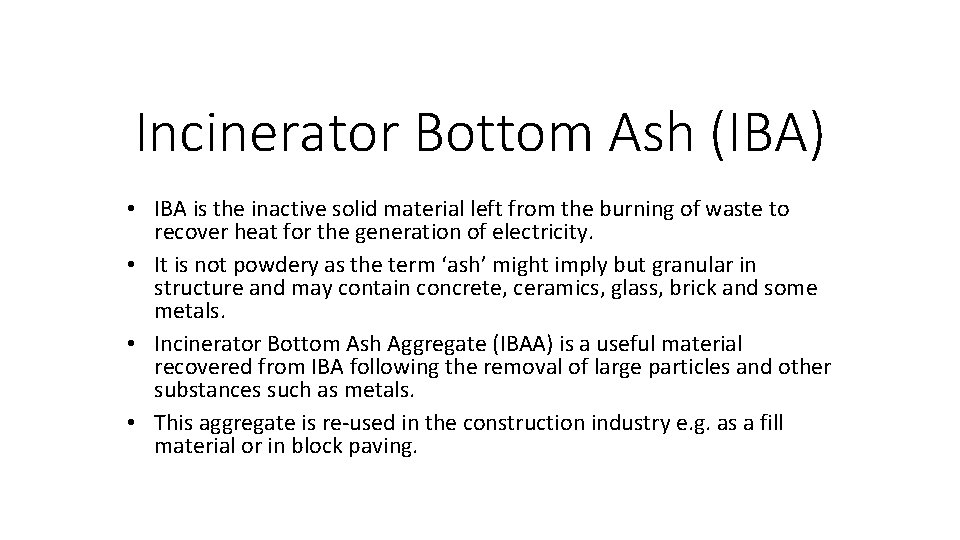 Planning Application Construction Operation of an Incinerator Bottom