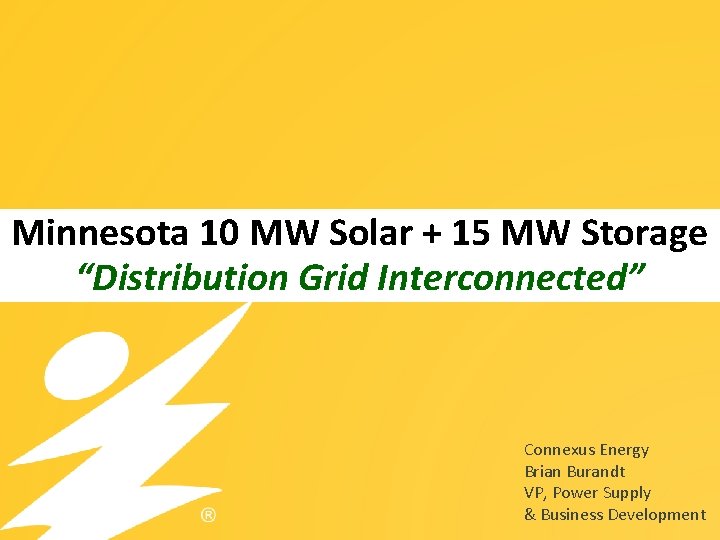 Minnesota 10 MW Solar 15 MW Storage Distribution