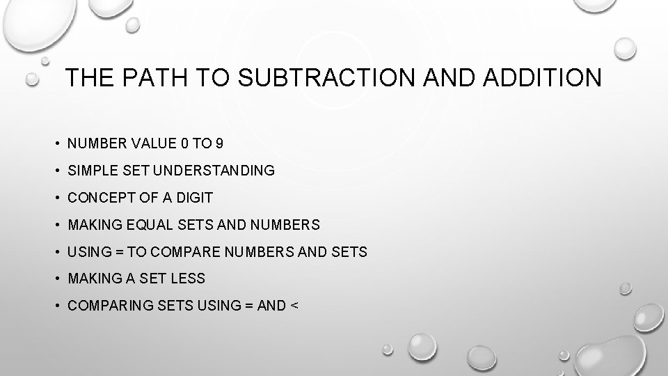 ADDITION AND SUBTRACTION THE PATH TO SUBTRACTION AND