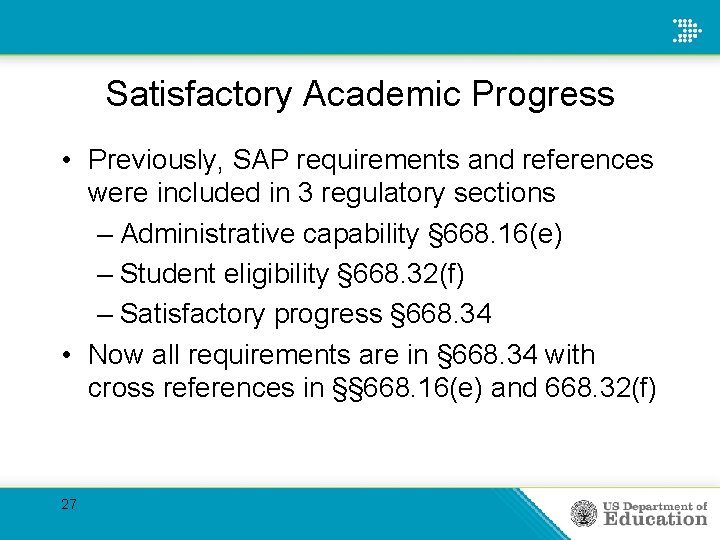 Verification and Satisfactory Academic Progress Jamie Malone Marty