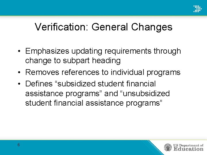 Verification and Satisfactory Academic Progress Jamie Malone Marty