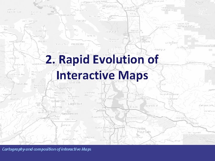 Cartography and composition of interactive Maps Karsten Vennemann