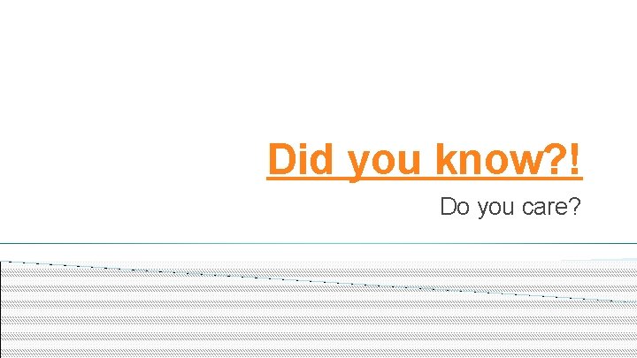 Did you know Do you care Social Media