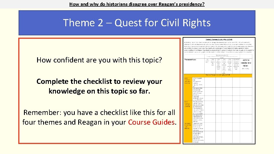 How and why do historians disagree over Reagans