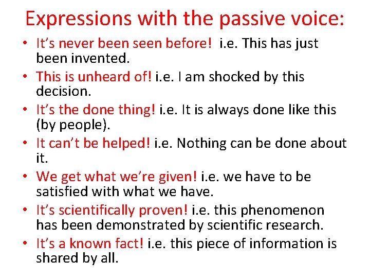 The Passive Voice What do you know about