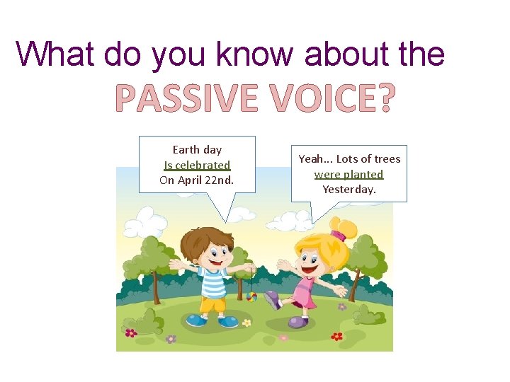 The Passive Voice What do you know about