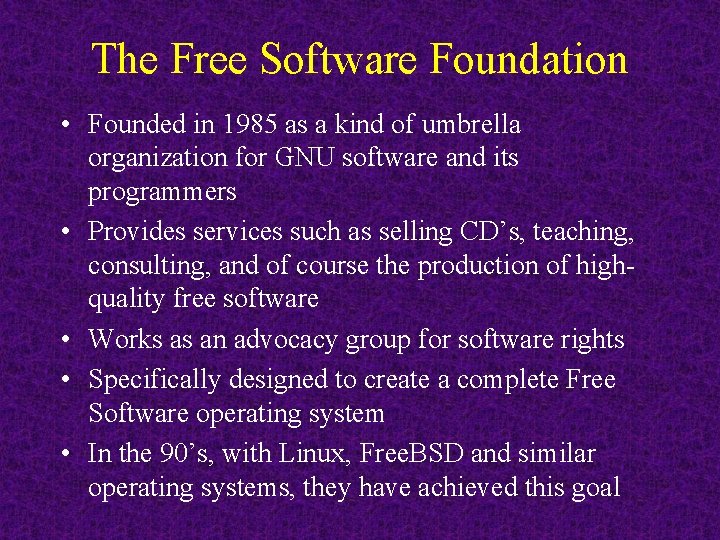 The Open Source Movement Mark Lachniet Holt Public