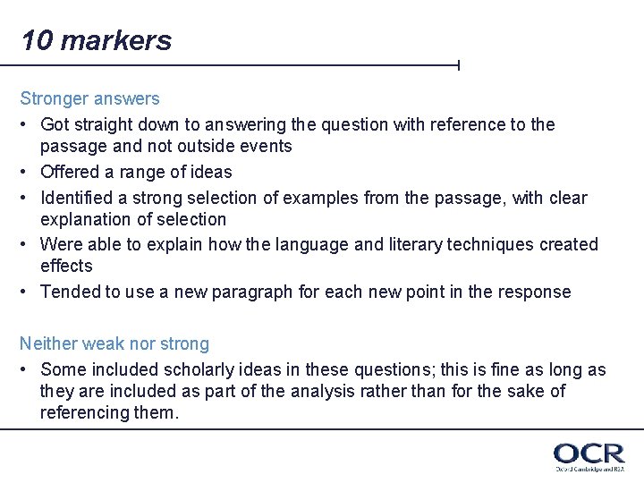 Understanding the Assessment Exams Feedback for A Level