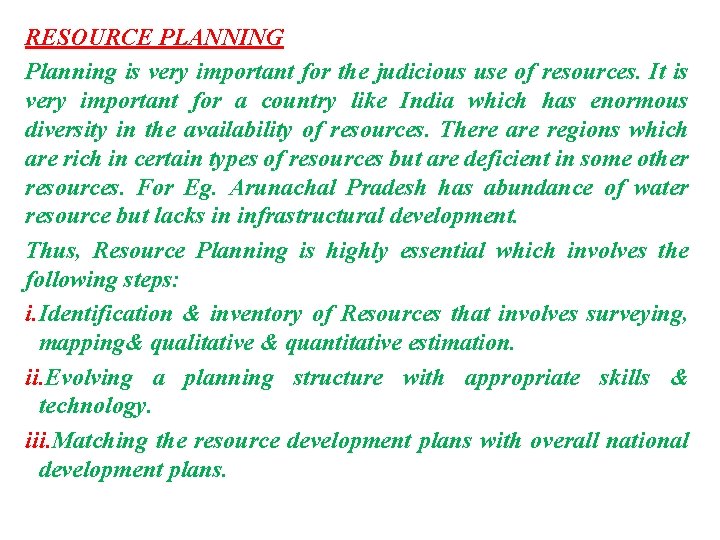 GEOGRAPHY STD X CHP 1 RESOURCES DEVELOPMENT GEOGRAPHY
