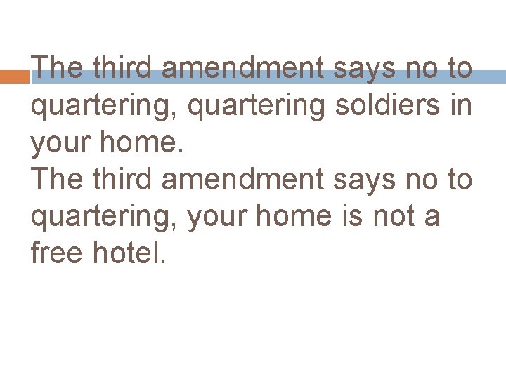 THE BILL OF RIGHTS TO THE TUNE OF