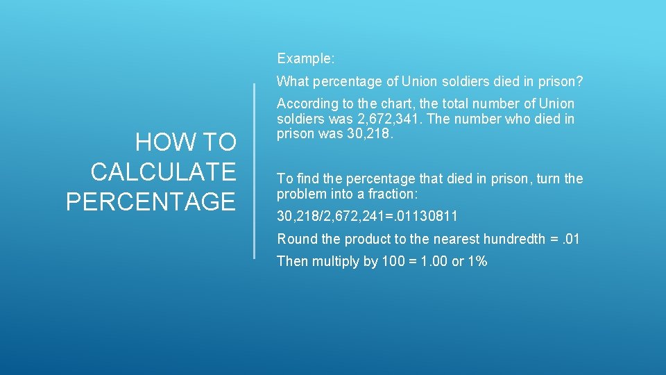 CIVIL WAR CASUALTIES Math The number of soldiers