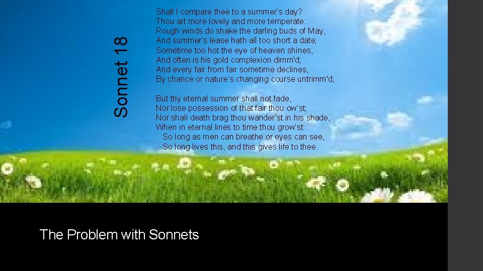 Shakespeares Sonnets 154 Shakepeare sonnets published in 1609