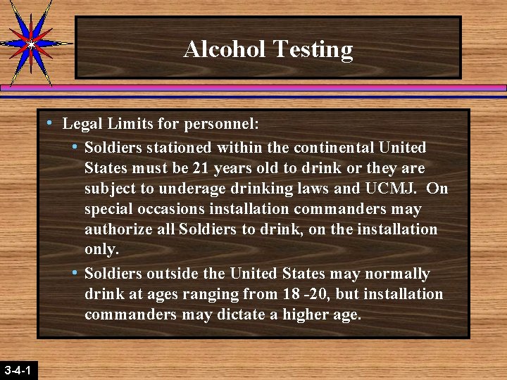 Legal Limits Alcohol Enabling Learning Objectives 1 Select