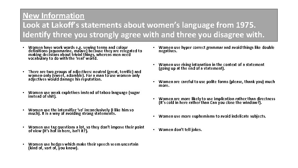 7 Lakoff Connect the Learning Improve this explanation