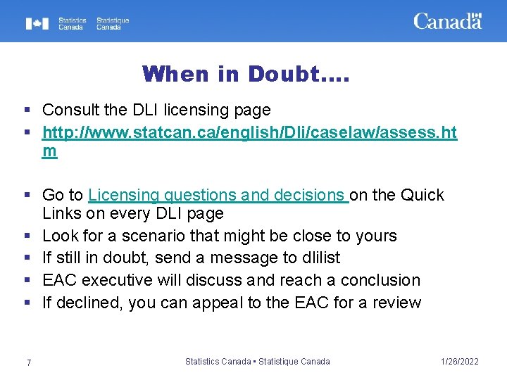 The DLI Licence and You Some reallife cases