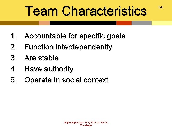 Chapter 8 Teamwork and Communications Exploring Business 2