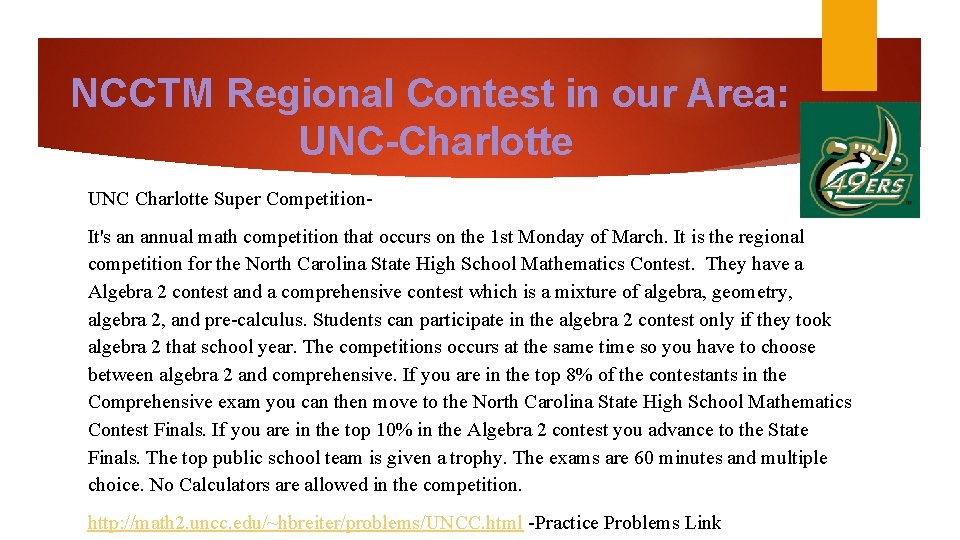 MATH CLUB INTEREST MEETING What we would do