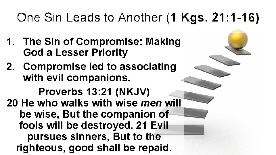 One Sin Leads to Another 1 Kings 21