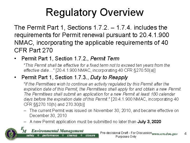 Waste Isolation Pilot Plant Hazardous Waste Facility Permit