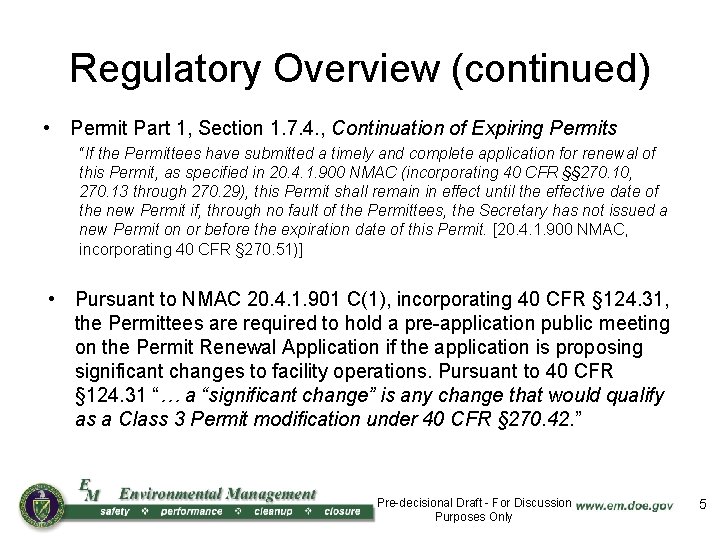 Waste Isolation Pilot Plant Hazardous Waste Facility Permit