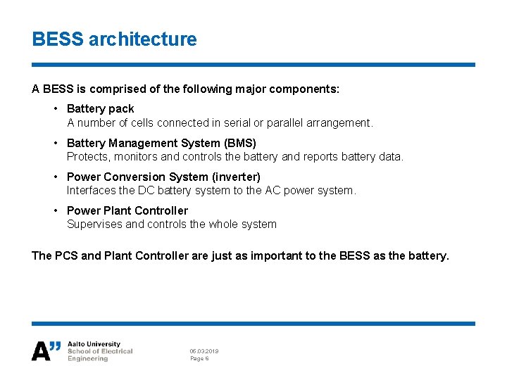 ELECE 8423 Smart Grid Battery Energy Storage Systems
