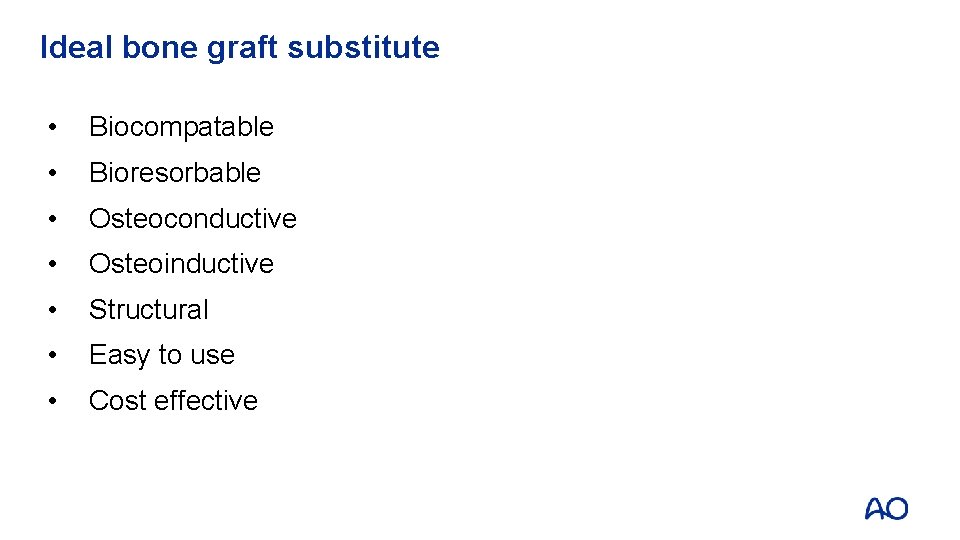 Bone grafts and bone graft substitutes to promote