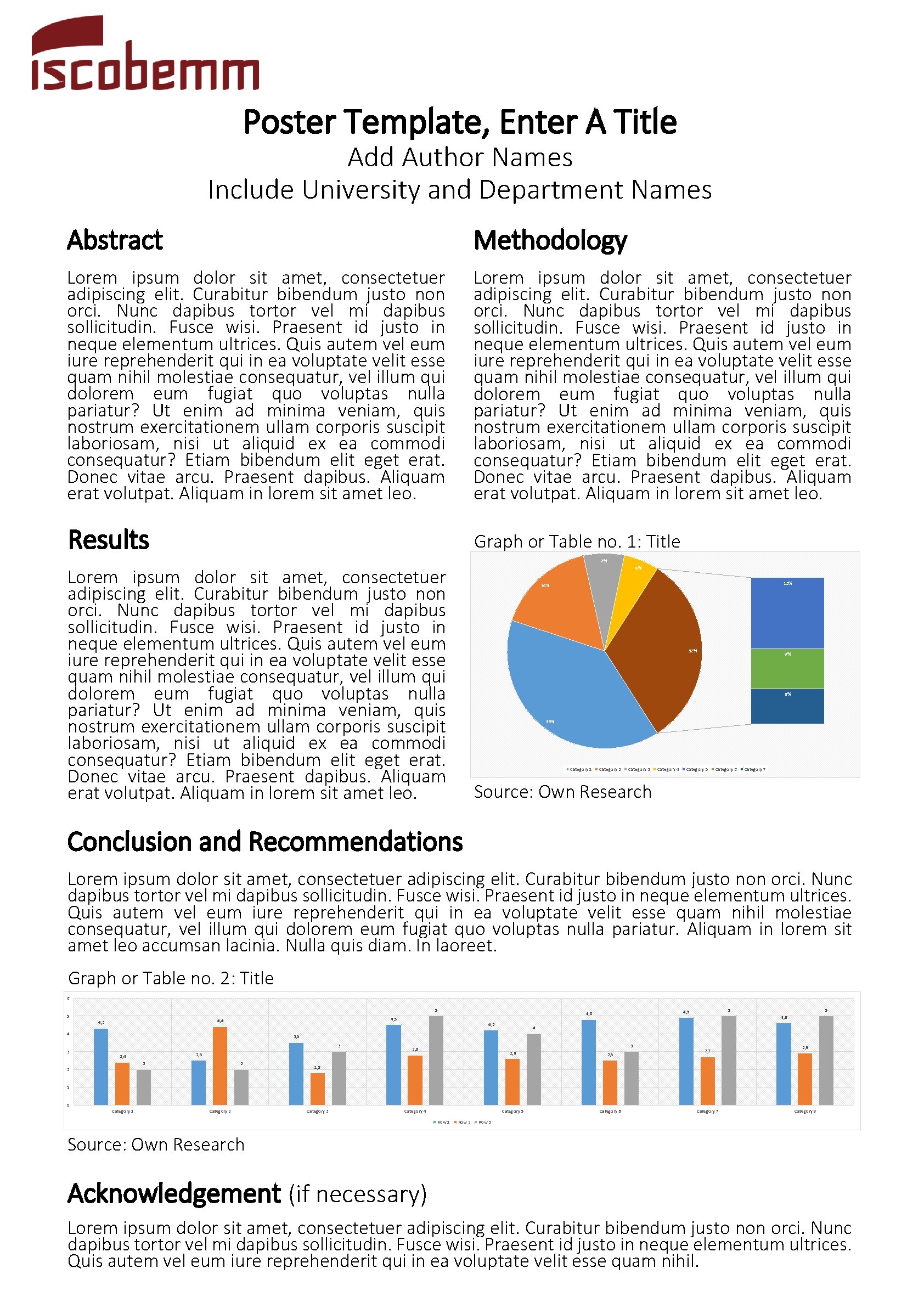 Poster Template Enter A Title Add Author Names