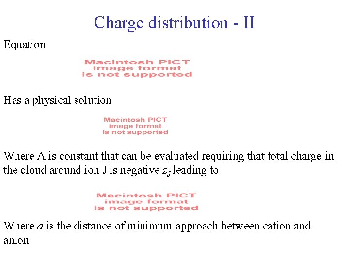 Lecture 18 Electrolyte Solutions DebyeHuckel Theory Charge neutrality