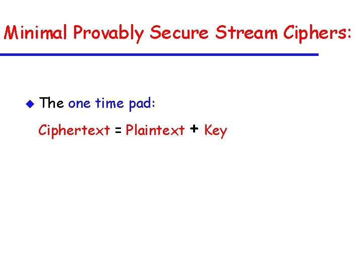 Minimalism in Cryptography The EvenMansour Scheme Revisited Orr