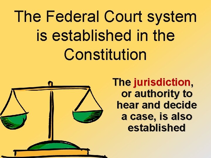 THE JUDICIAL BRANCH The Federal Court System established