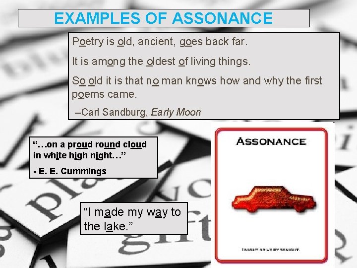 ELEMENTS OF POETRY SOUND DEVICES BT 2013 TAKE